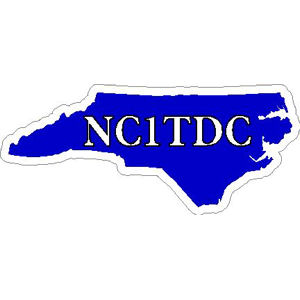 Amateur Radio Custom Call Sign State Outline - Sticker at Sticker Shoppe