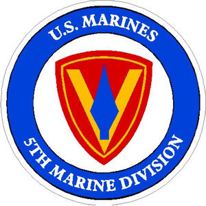 US Marines 5th Marine Division - Sticker at Sticker Shoppe