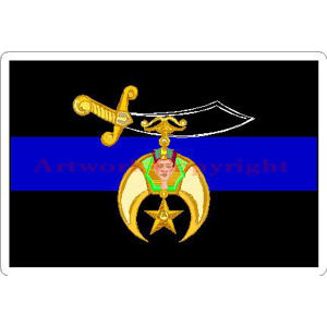 Thin Blue Line Shriner - Sticker at Sticker Shoppe