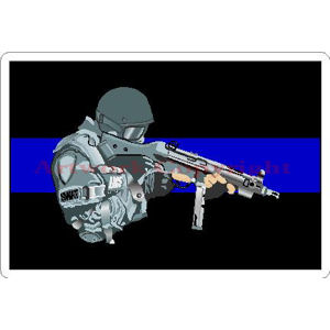 Thin Blue Line SWAT / Tactical Vinyl Sticker at Sticker Shoppe