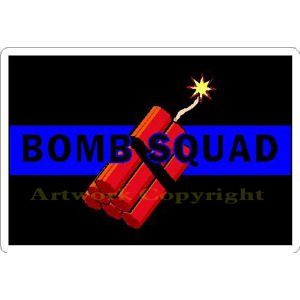 Thin Blue Line Bomb Squad - Sticker at Sticker Shoppe