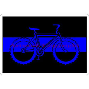 Thin Blue Line Bike Patrol - Sticker at Sticker Shoppe
