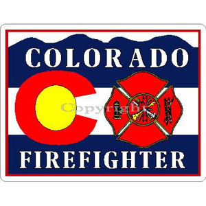 Colorado Firefighter - Sticker at Sticker Shoppe