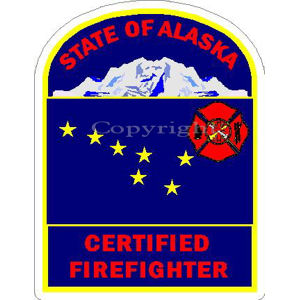 State of Alaska Certified Firefighter - Sticker at Sticker Shoppe