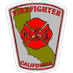 California Firefighter - Vinyl Sticker at Sticker Shoppe