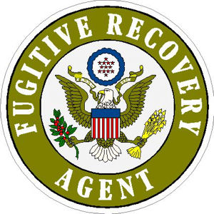 Fugitive Recovery Agent - Gold Sticker at Sticker Shoppe
