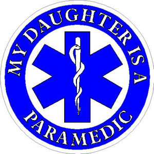 My Daughter Is A Paramedic Vinyl Sticker at Sticker Shoppe