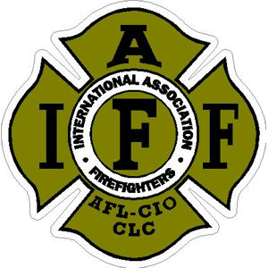 Gold IAFF International Association Firefighters - Sticker at Sticker ...