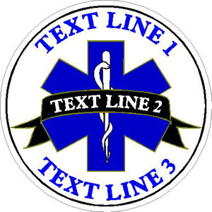Custom EMS Star of Life Memorial Vinyl Sticker at Sticker Shoppe