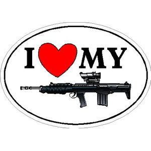 I Love My Gun - Sticker at Sticker Shoppe
