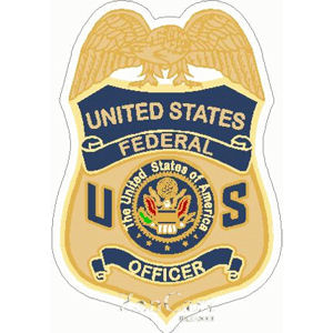 Federal Officer Badge - Sticker at Sticker Shoppe