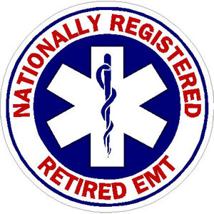 Nationally Registered Retired EMT - Sticker at Sticker Shoppe