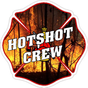 Wildfire Hotshot Crew Maltese Cross - Sticker at Sticker Shoppe