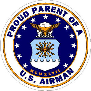 Proud Parent of a US Airman - Sticker at Sticker Shoppe