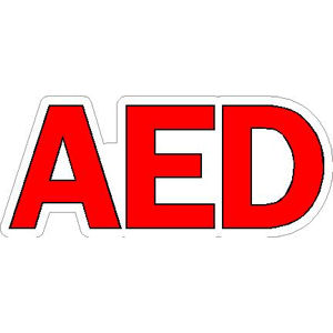 AED Automated External Defibrillator - Sticker at Sticker Shoppe