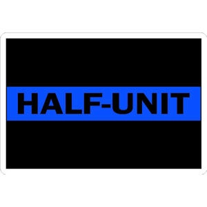Thin Blue Line Half Unit - Rectangle Sticker at Sticker Shoppe