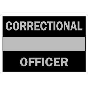 Thin Silver Line Correctional Officer - Sticker at Sticker Shoppe
