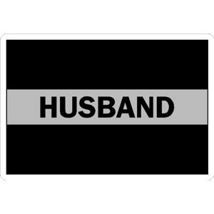 Thin Silver Line Husband Vinyl Sticker at Sticker Shoppe
