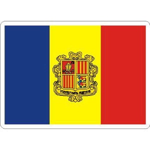 Andorra Flag - Rectangle Sticker at Sticker Shoppe