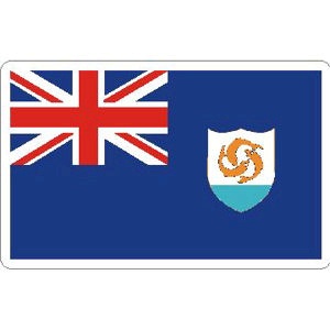 Anguilla Flag - Rectangle Sticker at Sticker Shoppe