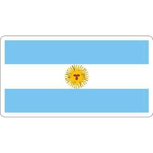 Argentina Flag - Rectangle Sticker at Sticker Shoppe