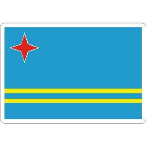 Aruba Flag - Rectangle Sticker at Sticker Shoppe