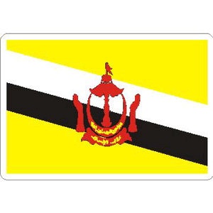 Brunei Flag - Rectangle Sticker at Sticker Shoppe