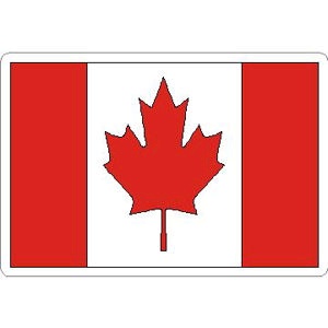 Canada Flag - Rectangle Sticker at Sticker Shoppe