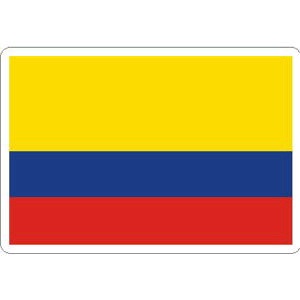 Colombia Flag - Rectangle Sticker at Sticker Shoppe