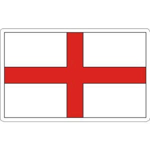 England Flag - Rectangle Vinyl Sticker at Sticker Shoppe