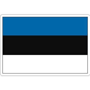 Estonia Flag - Rectangle Vinyl Sticker at Sticker Shoppe