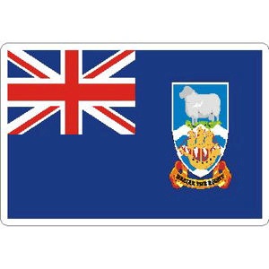 Falkland Islands Flag - Rectangle Vinyl Sticker at Sticker Shoppe