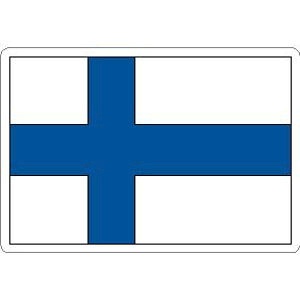 Finland Flag - Rectangle Sticker at Sticker Shoppe