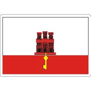 Gibraltar Flag - Rectangle Sticker at Sticker Shoppe