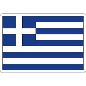 Greece Flag - Rectangle Sticker at Sticker Shoppe