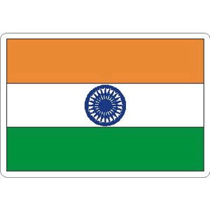 India Flag - Rectangle Sticker at Sticker Shoppe