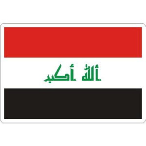 Iraq Flag - Rectangle Sticker at Sticker Shoppe