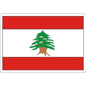 Lebanon Flag - Rectangle Sticker at Sticker Shoppe