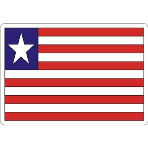 Liberia Flag - Rectangle Sticker at Sticker Shoppe