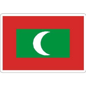 Maldives Flag - Rectangle Sticker at Sticker Shoppe