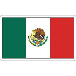 Mexico Flag - Rectangle Sticker at Sticker Shoppe