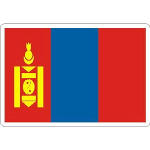 Mongolia Flag - Rectangle Vinyl Sticker at Sticker Shoppe