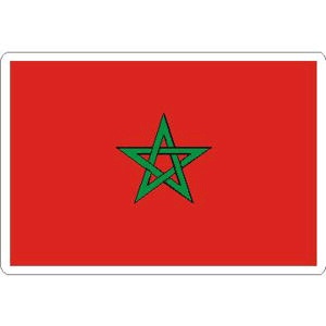 Morocco Flag - Rectangle Sticker at Sticker Shoppe