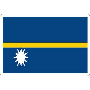 Nauru Flag - Rectangle Vinyl Sticker at Sticker Shoppe