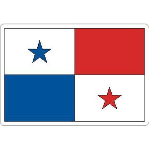 Panama Flag - Rectangle Sticker at Sticker Shoppe