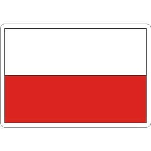Poland Flag - Rectangle Sticker at Sticker Shoppe