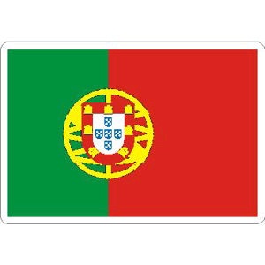 Portugal Flag - Rectangle Vinyl Sticker at Sticker Shoppe