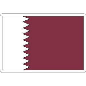 Qatar Flag - Rectangle Sticker at Sticker Shoppe