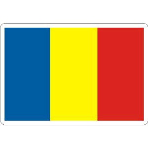 Romania Flag - Rectangle Vinyl Sticker at Sticker Shoppe