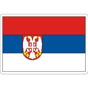 Serbia Flag - Rectangle Sticker at Sticker Shoppe